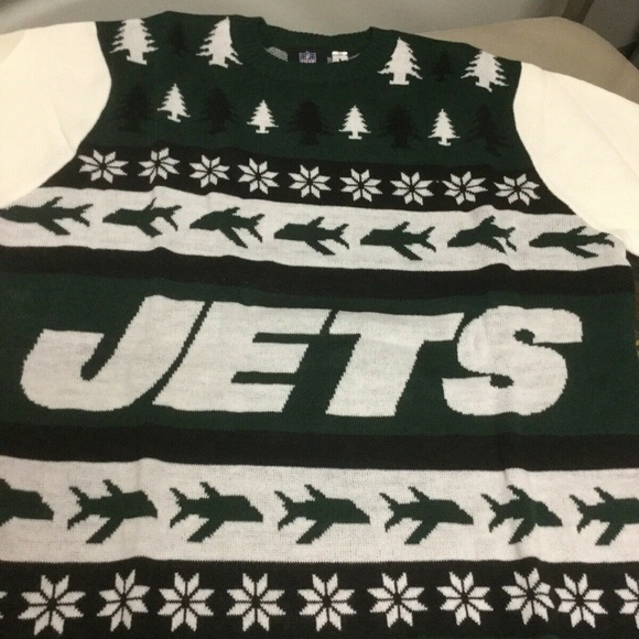 NFL | Sweaters | Nwt New York Jets Green Ugly Christmas Sweater | Poshmark